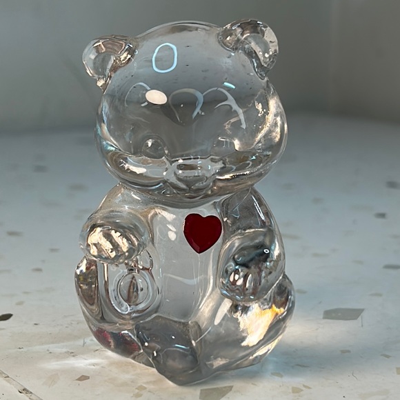 Fenton | Art | Vintage Fenton Bear Figurine Fenton Clear Glass Birthday ...